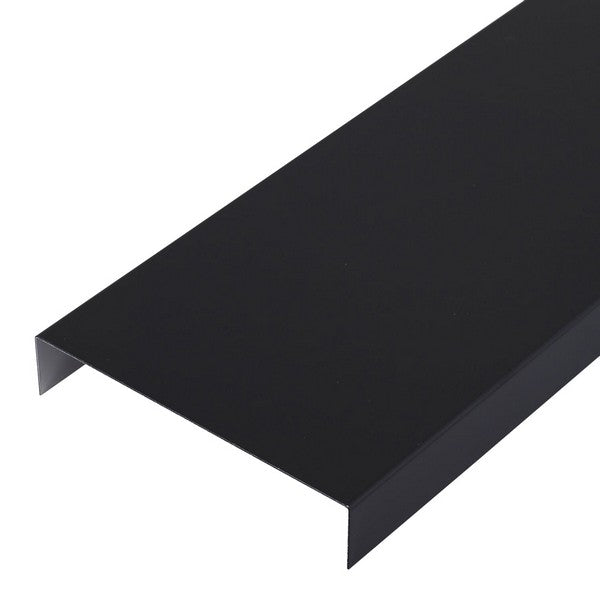 Limtræ profil 100 mm SORT alu 20x100x1000 mm — METALPRO.DK