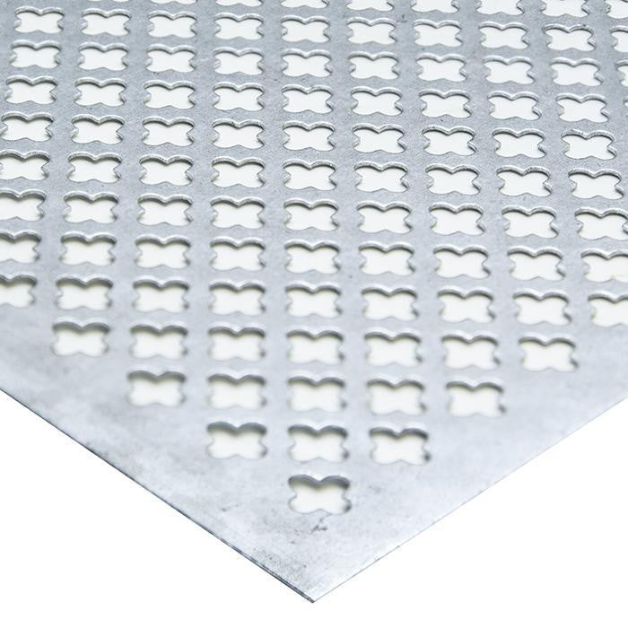 Perforeret galvaniseret stålplade kløverblad 2000x1000x1,00 mm luftpro ...
